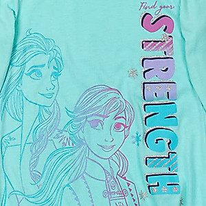 Disney Frozen Elsa Anna Little Boys Long Sleeve Graphic T-Shirt & Leggings Blue 7-8