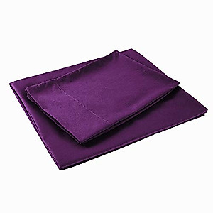 Queen Size Sheet Set - 6 Piece 15 Inches Deep Pocket 1000 Thread Count Bed Sheet Set for Queen Bed Double Brushed Cotton Purple Bedding Sheets & Pillowcases