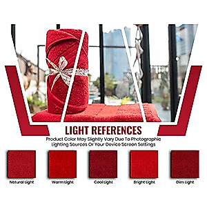 AKTI Premium Cotton Bath Sheets Towels for Adults, 35x70 Inches, Pack of 2, Super Soft, Extra Absorbent, Hotel & Spa Quality Bath Towels Extra Large, 580 GSM - Red Towels for Bathroom