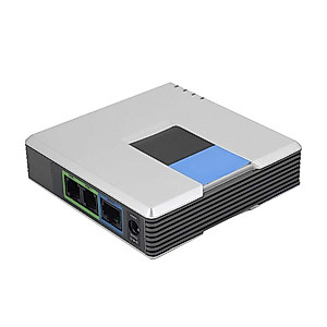Eboxer VOIP Gateway 2 Ports SIP V2 Protocol Internet Phone Adapter with Network Cable for PAP2T (US Plug)