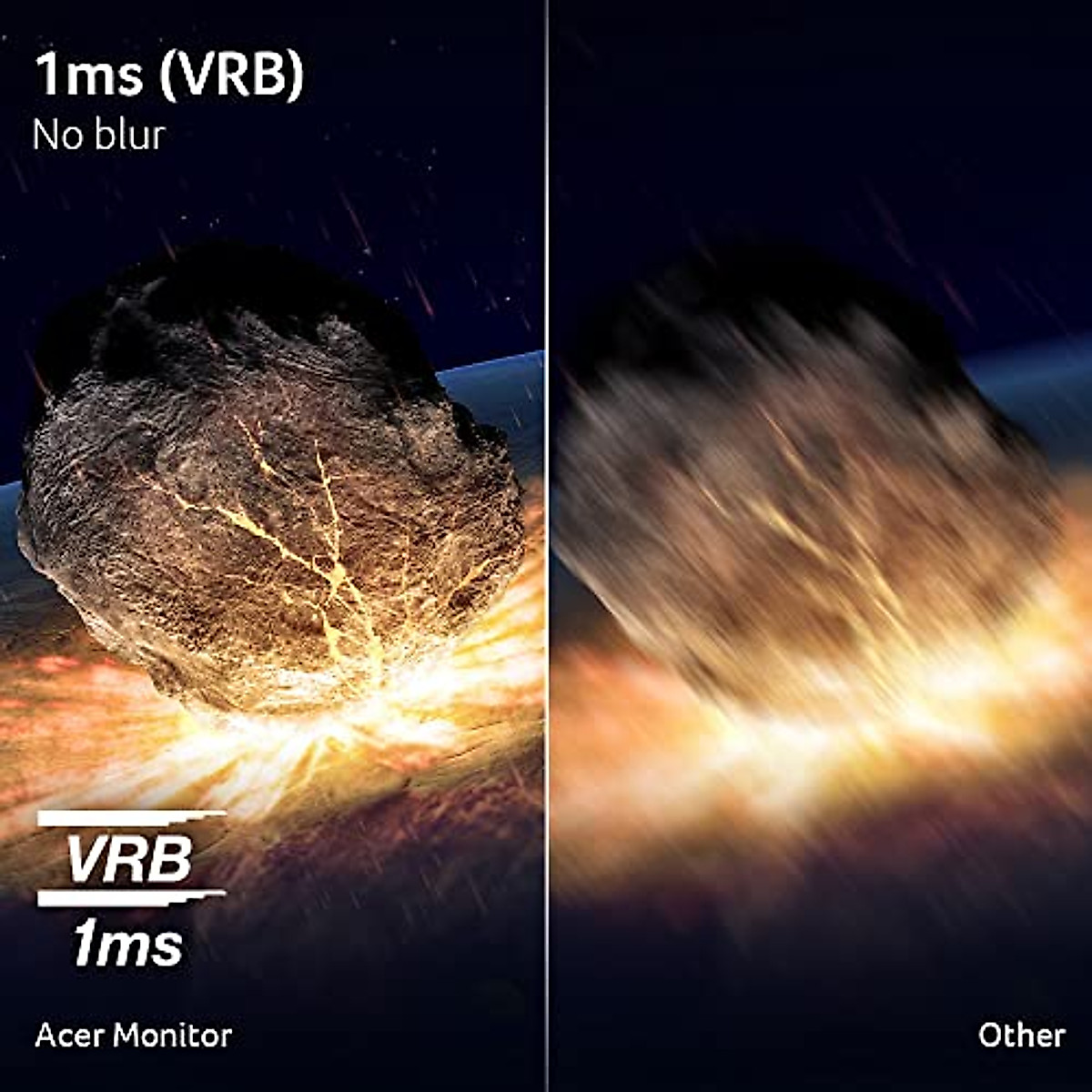 Acer Nitro 24.5" Full HD 1920 x 1080 PC Gaming Monitor | AMD FreeSync Premium | Up to 250Hz Refresh | 1ms (VRB) | ZeroFrame | ErgoStand | 1 x Display Port 1.2 & 2 x HDMI 2.0 Ports