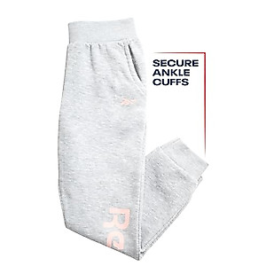 Reebok Baby Girls' Pants Set - 3 Piece Fleece Lined Sweatshirt, Graphic Tee and Jogger Pants for Infant and Toddler (12M-6X), Size 3T, Light Grey Heather