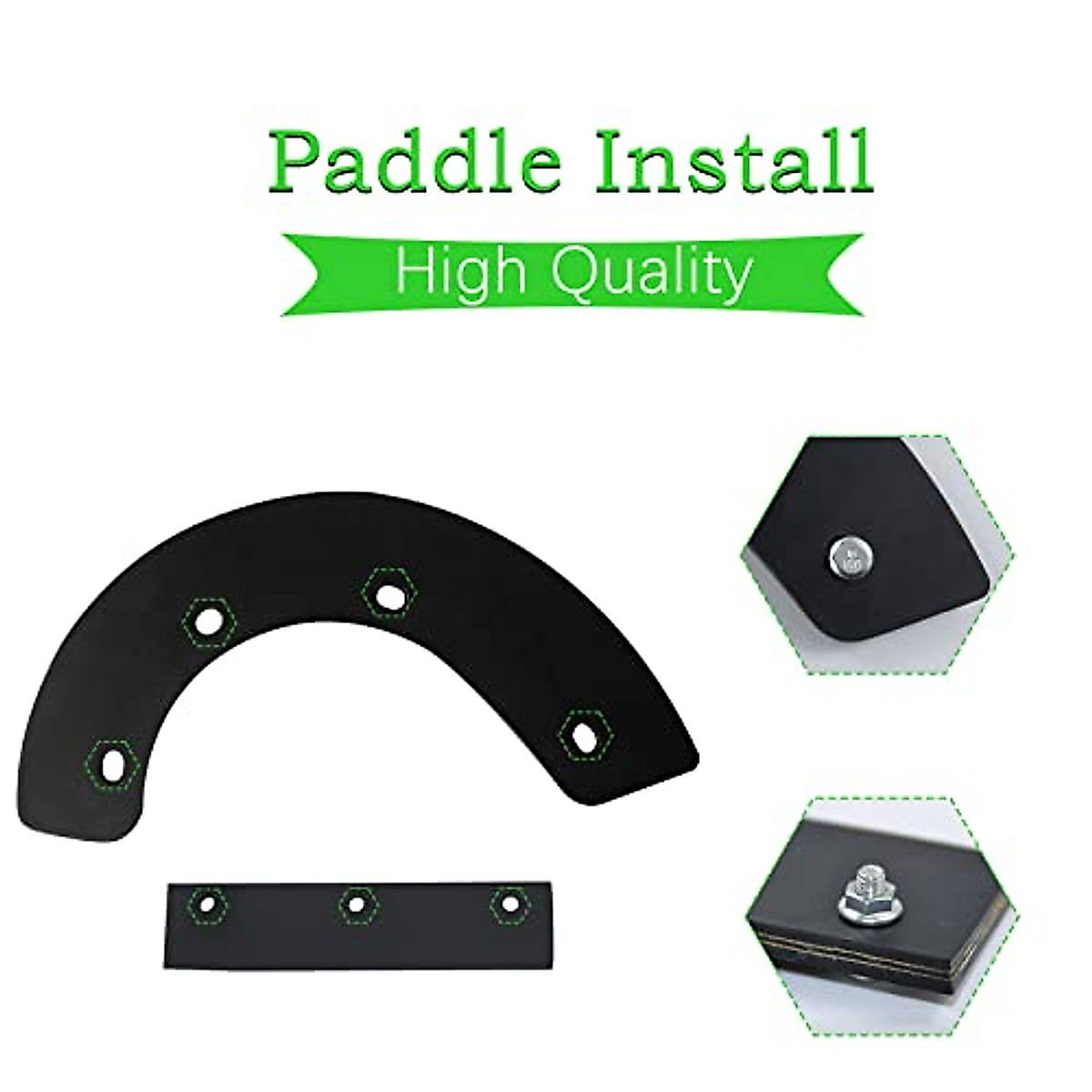 NICHEFLAG 72523-747-000 Auger Rubber Paddles Replaces Honda 72523-747-010, 72522-747-000, 72522-747-010 for Honda HS521, HS521K1, HS621 Snow Blowers