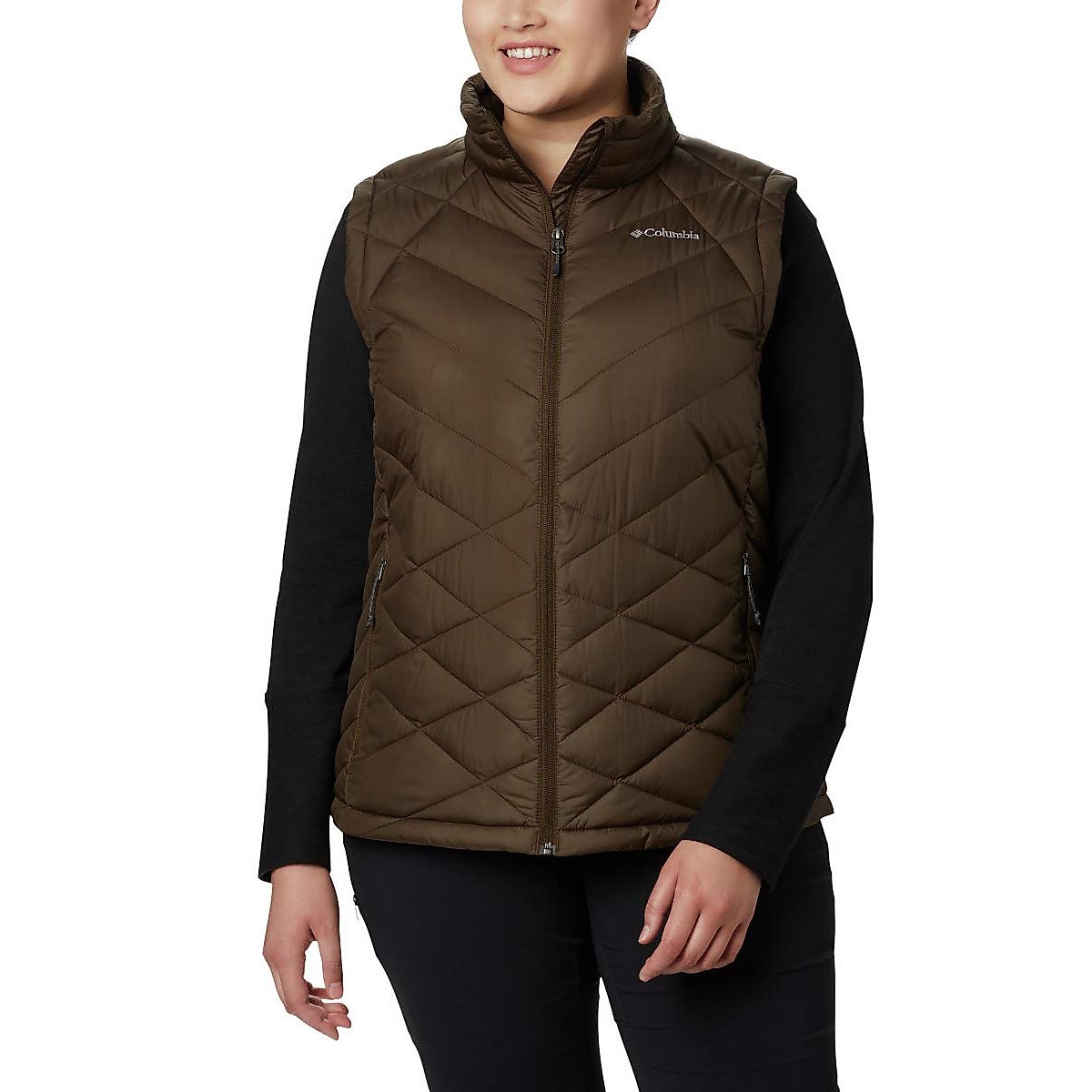 Columbia Women's Heavenly Water Resistant Insulated Vest Olive Green