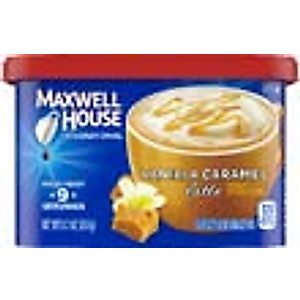 Maxwell House International Latte Vanilla Caramel Flavored Instant Coffee 8.7 Ounce (Pack of 2)