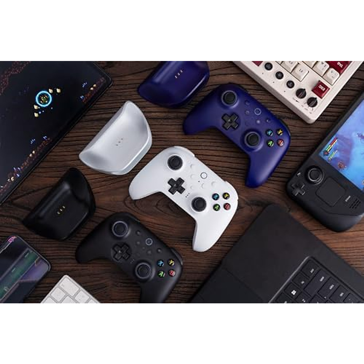 8BitDo Ultimate 2 Wireless Controller for Windows & Android, Gaming Controller with TMR Joysticks, Switchable Hall Effect/Tactile Triggers, RGB Fire Ring, 8Speed Wireless Tech, Purple