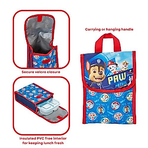 RALME Nickelodeon Paw Patrol Backpack Set for Kids, 16 inch with Lunch Bag and Water Bottle, 5 Piece Value Set Multicolor