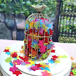 Mybbshower Rainbow Paper Star Confetti Table Scatter for Birthdat Party Pack of 4000 Pieces