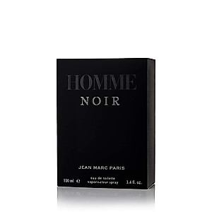 Jean Marc Paris Homme Noir Eau de Toilette Spray 100ml, Men's Cologne, 3.4 fl. oz., Woody Cologne, Notes of Grapefruit, Tobacco, and Tonka Bean