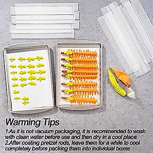 Pretzels Rods Boxes Clear Gift Boxes Lid Packaging Boxes Plastic Favor Boxes Chocolate Covered Pretzels Gumballs Boxes 1 x 1 x 8 Inch for Wedding Baby Shower Christmas Party Cookie Treats (40 Pieces)