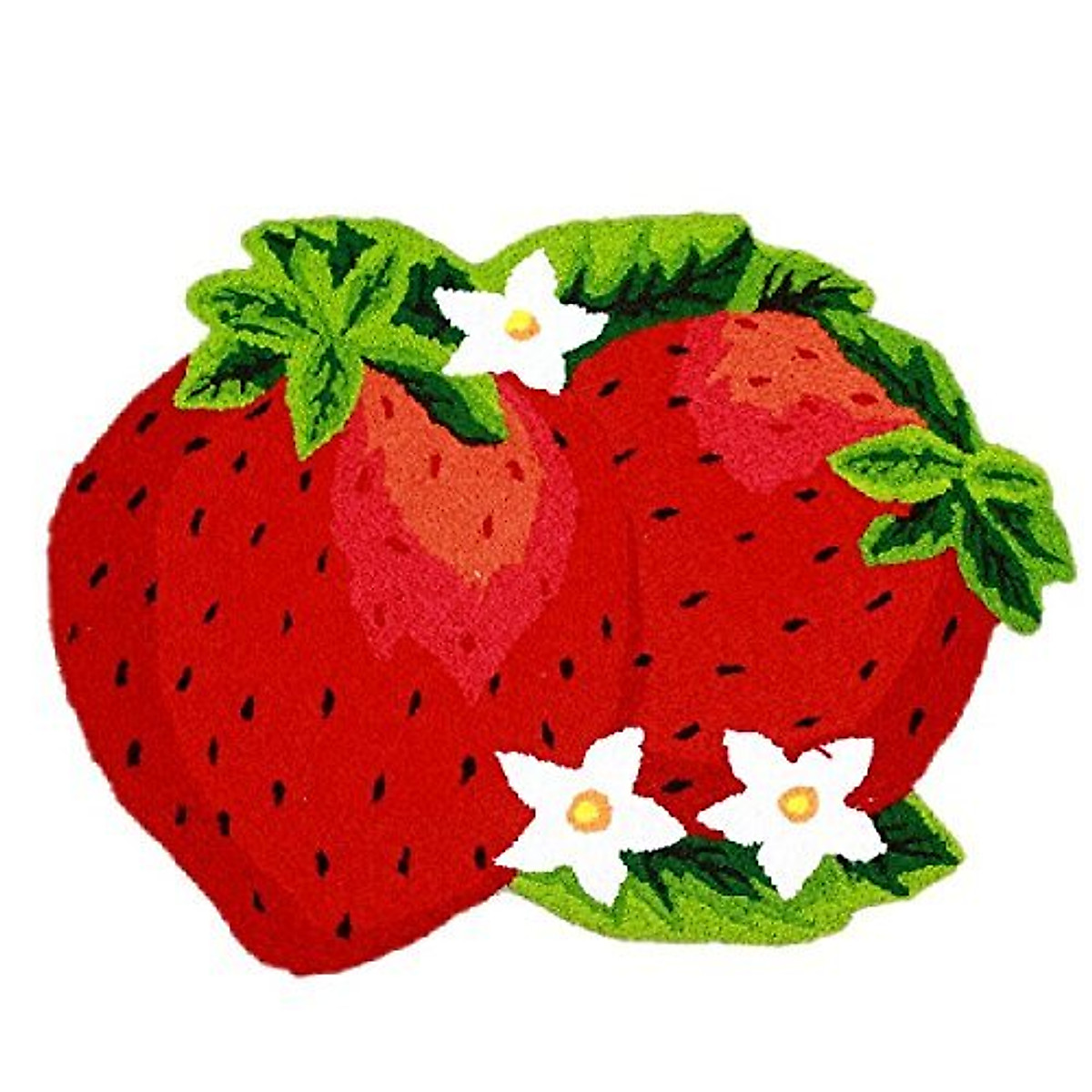 Newrara Strawberries Modern Shag Area Rugs Strawberries Mat Living Room Carpet Bedroom Rug for Children Play Solid Home Decorator Floor Rug and Carpets