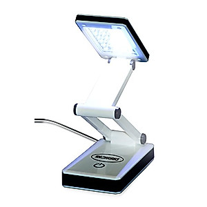 IdeaWorks LED Lamp for Desk - Collapsible, Portable from Home to Office, Acrylonitrile Butadiene Styrene, White