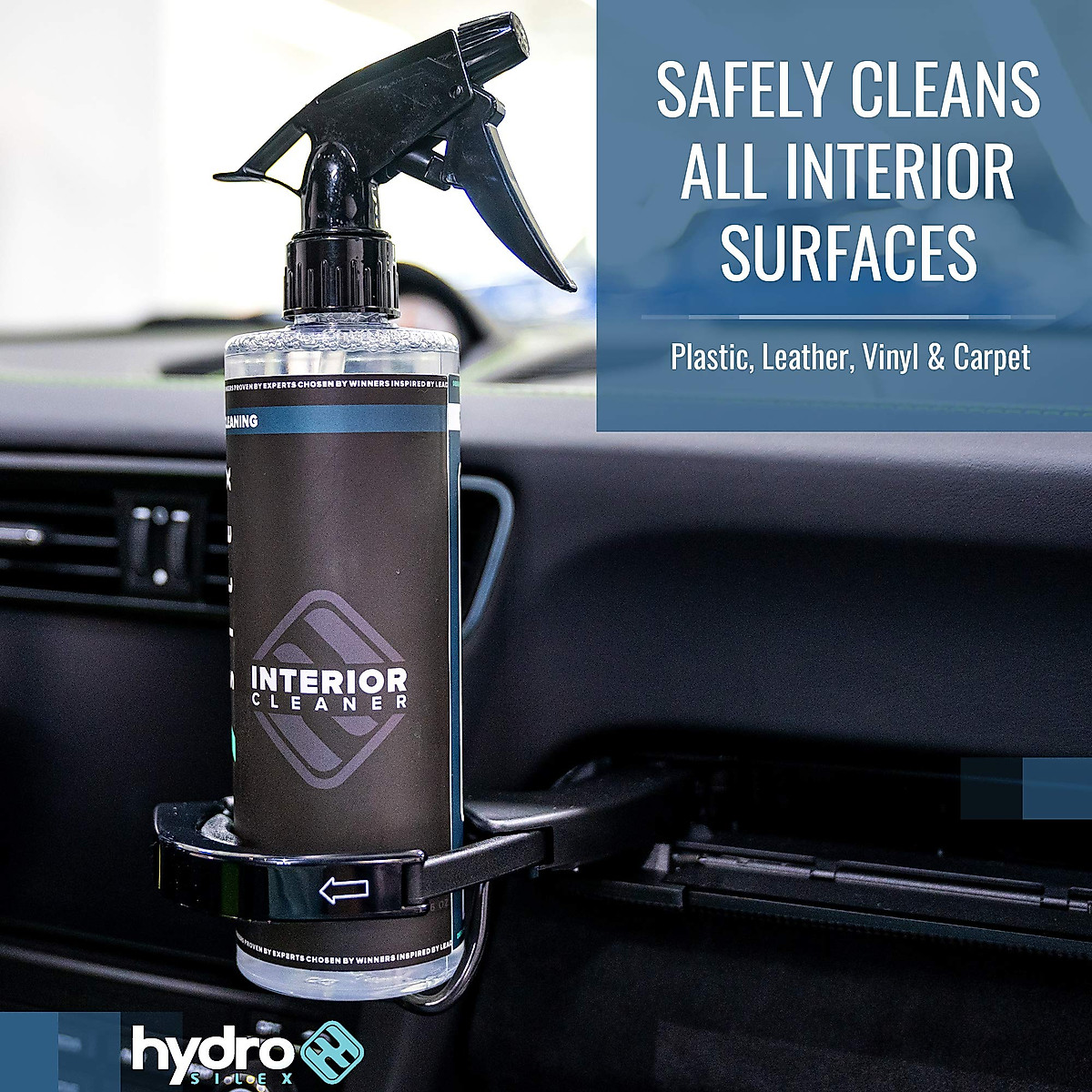 HydroSilex Plastic & Leather Interior Cleaner (16oz) | Safely Deep Cleans Plastic, Leather & Vinyl | Tough on Stains, Dirt & Grime | Dye Free Formula | No Greasy Residue