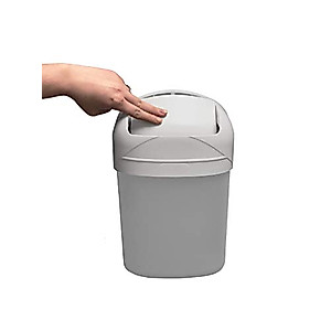 Camco Cabinet Mount Trash Can | Ideal for Tight Spaces in an RV, Boat, Apartment, Dorm Room or Tiny House | Measures 13.5" x 8.5" x 5" (43962)