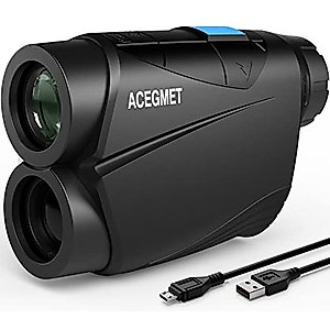 ACEGMET Golf Rangefinder, USB Charging Range Finder Golfing, 650 Yards Golf Range Finder, Flag Lock and Pulse Vibration Laser Rangefinders, Fast Focus and Continuous Scan Golf Rangefinder with Slope