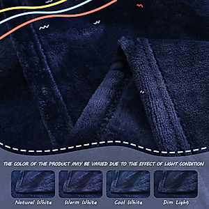 Exclusivo Mezcla Fleece Throw Blanket for Couch, Super Soft and Warm Blankets, Navy Blue Throw All Season Use, Cozy, Plush, Lightweight, 30x40 inches