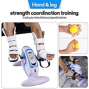 DQGM Electric Pedal Exercise Bike for Leg and arm Exercise Rehabilitation Training, Electric Pedal Exercise Bike with Leg Guards Leg Guards can be Removed for Office or Home Fitness Exercise