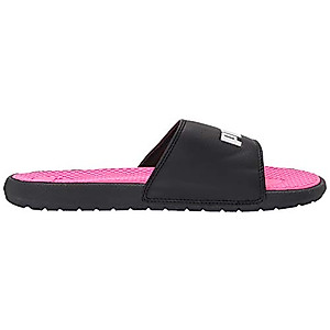 PUMA Cool Cat Jr Girls' Youth Sandal 7 M US Big Kid Black-White-Pink