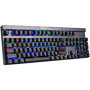 K97 RGB Backlit Mechanical Keyboard Full 104-Key Red Switches | N-Key Roll-Over Anti-Ghosting Gaming Keyboard