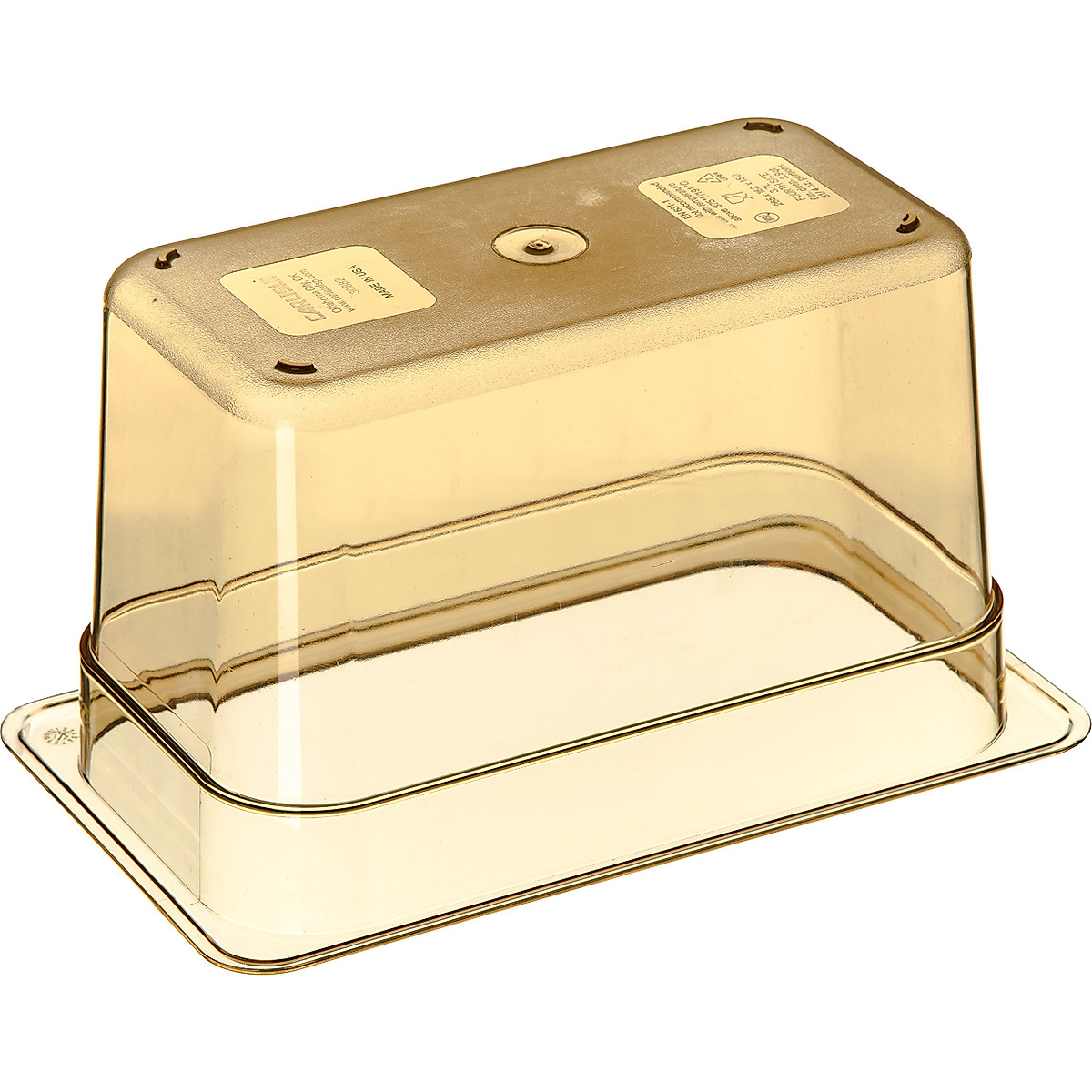 Carlisle FoodService Products StorPlus High-Heat 1/6-Size Food Pan, 6 Deep Food Storage Container with 4 Quart Capacity, High Heat Plastic, 1/6 Size, Amber, (Pack of 6)