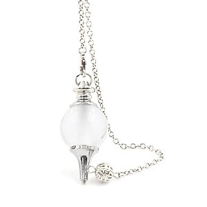 Qtqgoitem Rock Crystal Gemstone Point Metaphysical Chakra Reiki Pendulum (model: 12e b80 cdb 7f0 aaa)