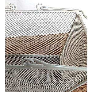 Abite FI-501-IV Storage Box, Mesh, Handle Basket, S, Ivory