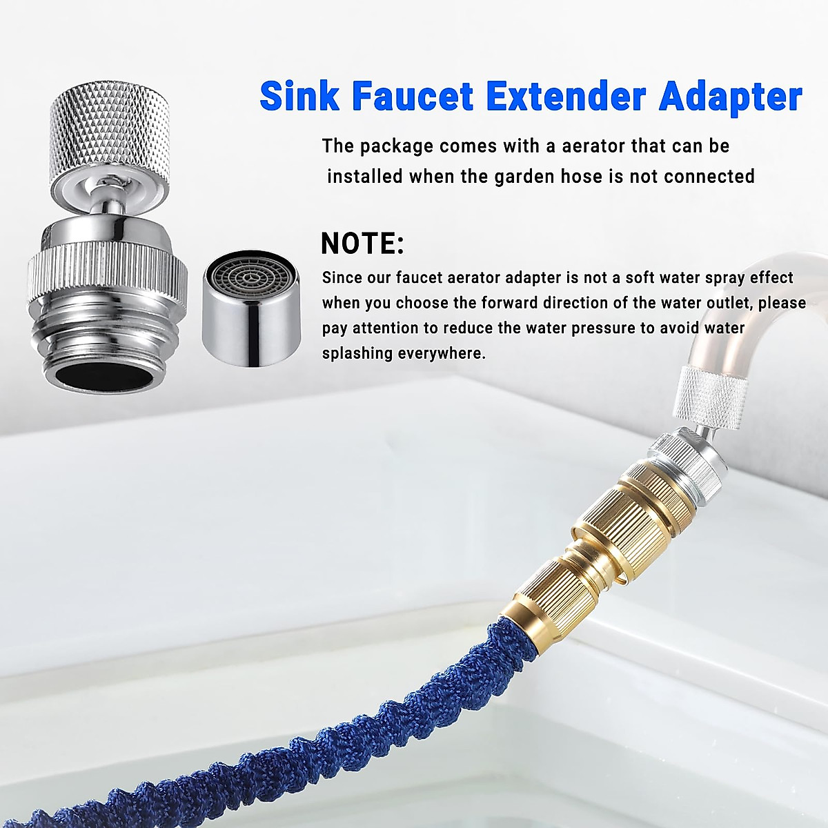 Faucet Adapter - Sink to Hose - Male to Female - Multi-Purpose