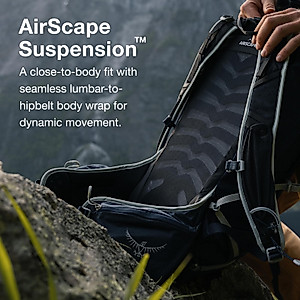 Osprey Tempest 30L Women's Hiking Backpack with Hipbelt, Stealth Black, WM/L