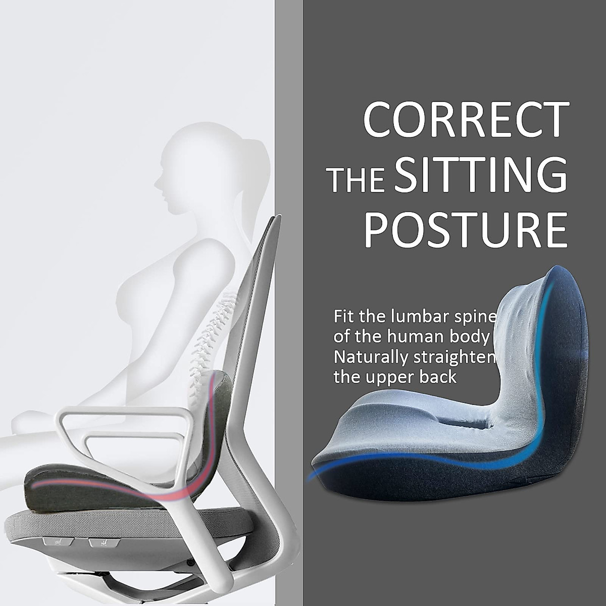 Grehge ffice Chairs Car Coccyx Orthopedic Magnetic Wireless Charger, Wireless Magnetic Cell Phone Charger