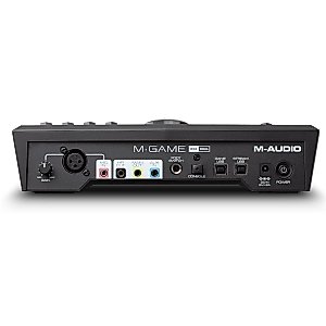 M-Game RGB Dual USB Audio Interface Mixer for Streaming and Gaming with XLR Microphone in, Optical in, Voice FX, Sampler, RGB Lights and Software