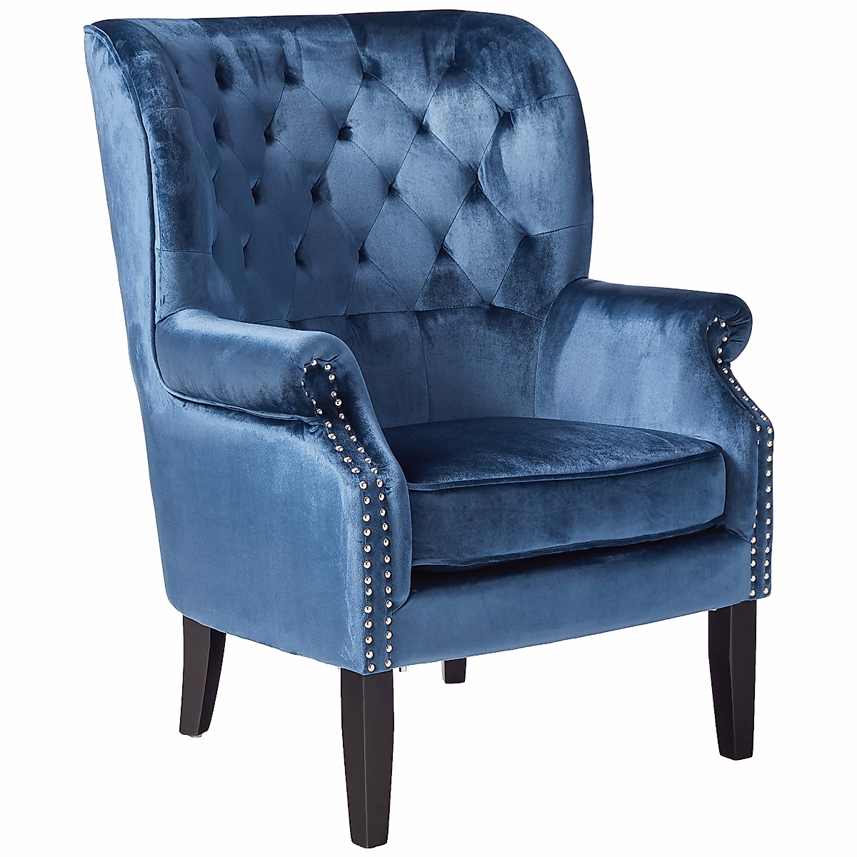 Christopher Knight Home Tomlin Velvet Club Chair, Cobalt 32D x 31W x 41H Inch