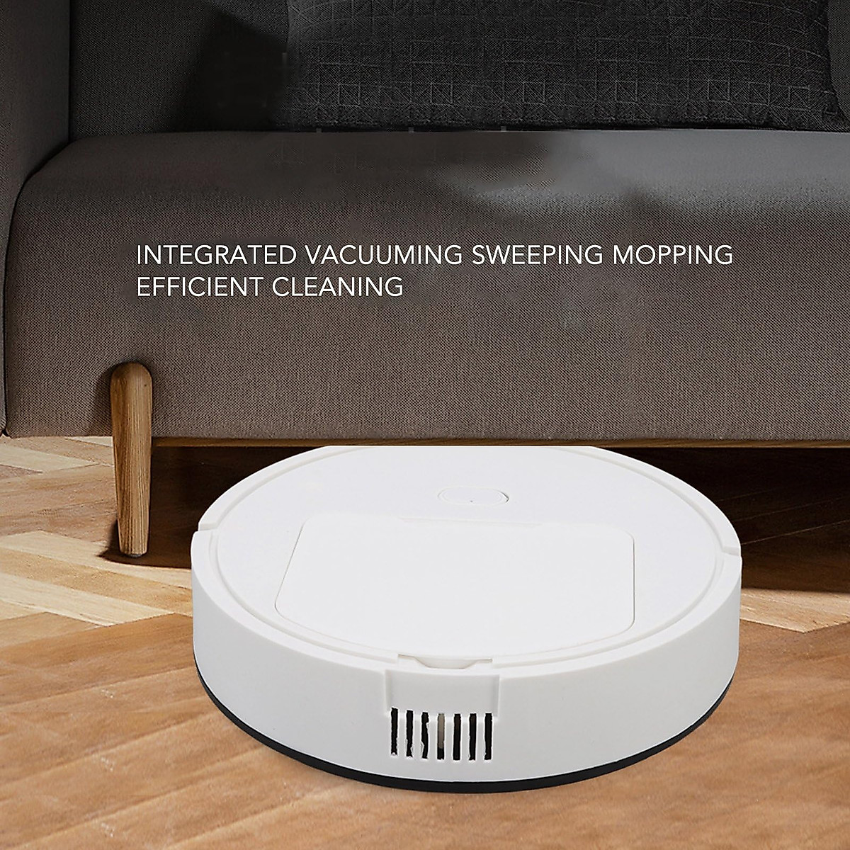 VTOSEN Vacuum Cleaner with Battery, 3 in 1 Smart Sweeper Vacuuming Sweeping Mopping, WiFi Connectivity Robot Vacuum, USB Recharging, for Pet Hair Carpets Hard Floors, White