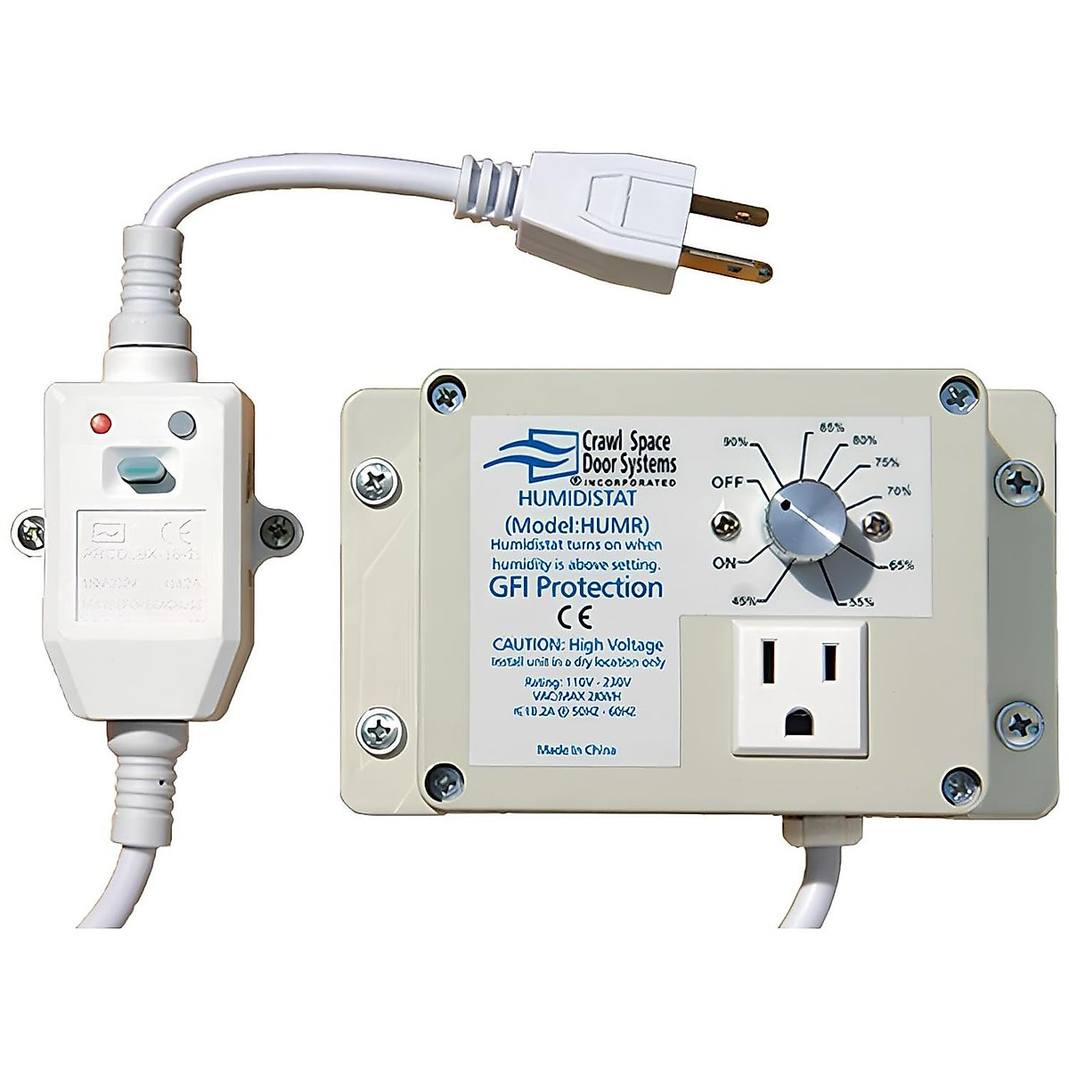 Crawl Space Humidistat Humidity Controller System - Efficient Moisture Control for Crawl Spaces, Basements and Enclosed Spaces