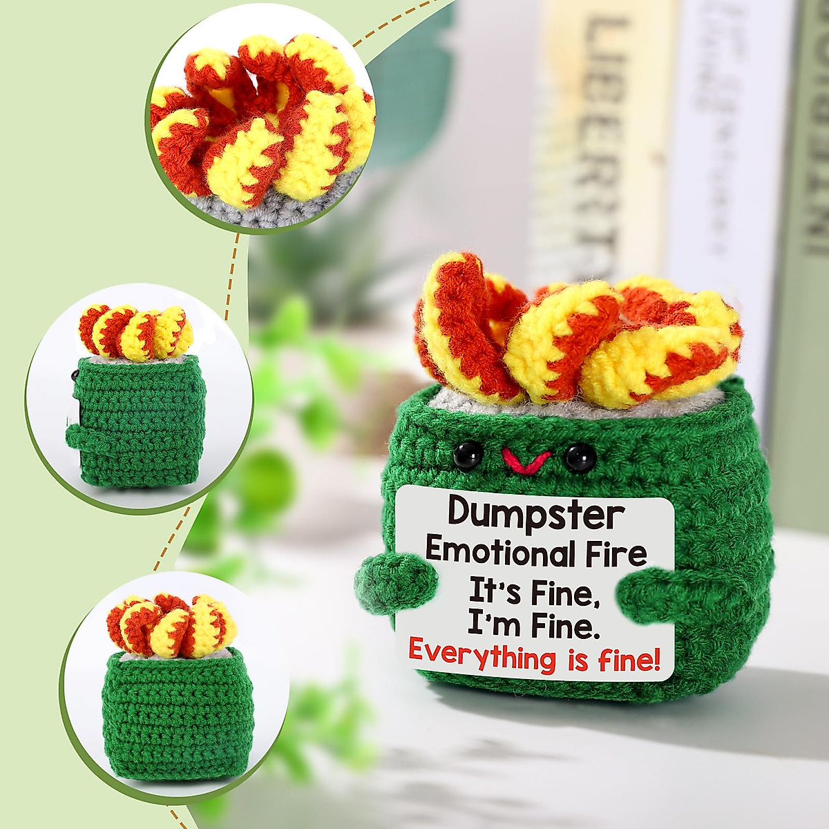 TuSuQing Gamer Gifts for Men Mini Positive Crochet Taco Boyfriend Teenage Boy Birthday Christmas Gifts Box Christmas Small Gifts for Women Birthday Gifts