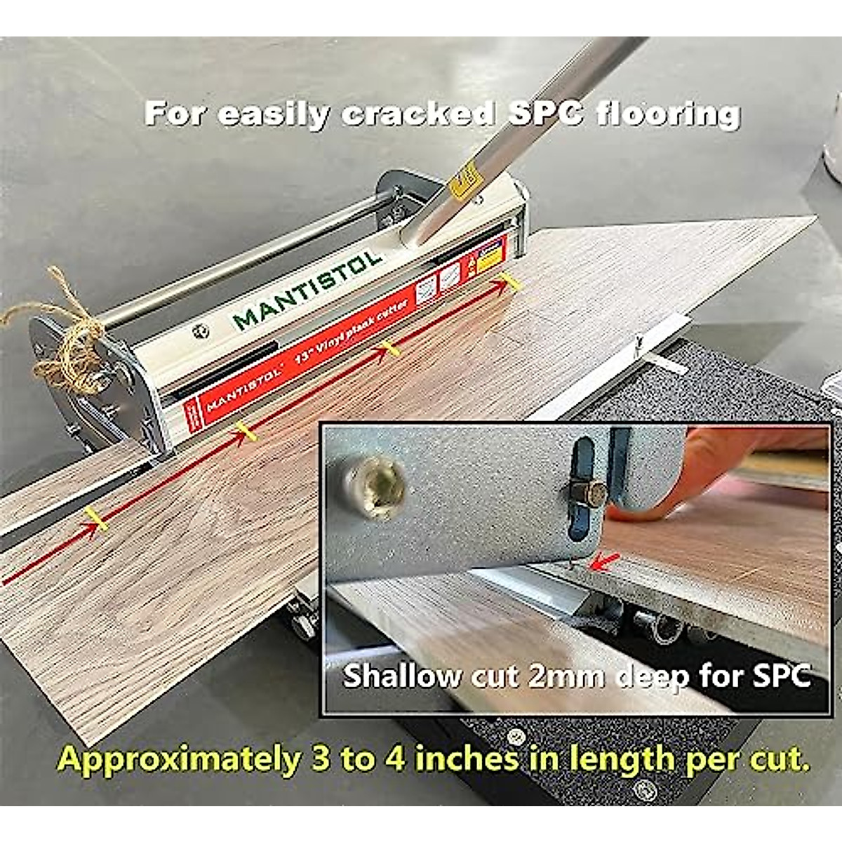 MantisTol 13" Pro Vinyl floor cutter LVT-330 for LVP, WPC, LVT, SPC, VCT, PVC and Rigid Core Vinyl Plank;Will be sold out !