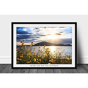 Wichita Mountains Photography Print (Not Framed) Picture of Mount Scott and Lake Lawtonka on Autumn Evening in Oklahoma Landscape Wall Art Nature Decor (40" x 60")