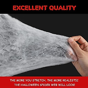 GKGG 900 sqft Halloween Spider Webs Decorations with 30 Extra Fake Spiders, Super Practical Spider Web for Halloween Decor Outdoor and Indoor