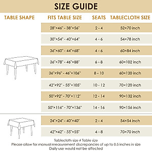 Aironment Rectangle Tablecloth Water and Stain Resistant Washable Table Cloth Selected Wrinkle Free Polyester Table Cover for Dining, Parties, Camping (60 x 84 Inch, Black)