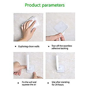 NOWEOD Universal Wall Hook, self-Adhesive Hook, Multi-Purpose Hooks (2 Pack) White