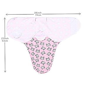 Soft and Adjustable Baby Swaddle Wrap - Pack of 3 - Perfect for Newborns up to 3 Months - Safe and Comfortable Sleep Sack (pink02)