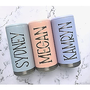 Maars® Personalized Slim Can Cooler Stainless Steel - Skinny Can Cooler Laser Engraved - Stainless Steel 12oz Sleeve, Double Wall Vacuum Insulated Drink Holder for Slim Beer & Hard Seltzer