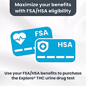 Exploro Highly Sensitive at Home Marijuana Drug Test Kit, THC Drug Test Kit Marijuana/Weed, THC Drug Test Urine, Easy Home Drug Test Marijuana/THC Substance Abuse, 15 THC Test Strips/Sticks, 50 ng/ml