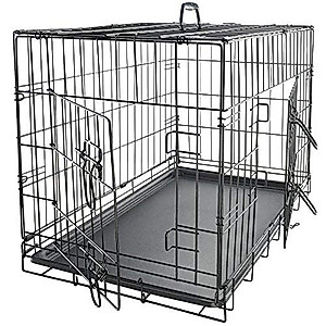 Dog Crates for Extra Large Dogs - XL Dog Crate 42" Pet Cage Double-Door Best for Big Pets - Wire Metal Kennel Cages with Divider Panel & Tray - in-Door Foldable & Portable for Animal Out-Door Travel