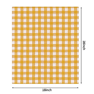 6 Pieces Thanksgiving Cotton Fabric Bundles 18 x 20 Inch Plaid Cotton Fabric Craft Bundle Patchwork for Thanksgiving Quilting Sewing DIY Scrapbook Craft Fabric Supplies