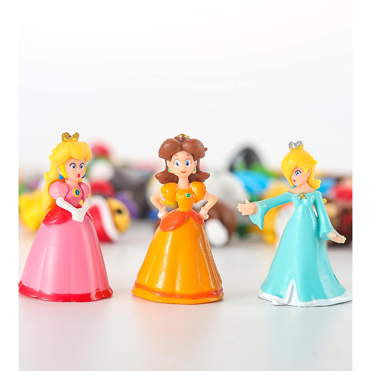 48pcs Super Bros Character Cake Toppers Figures Toys, Birthday Party Cupcake Decorations, Collection Playset 1.2 "- 2.8"