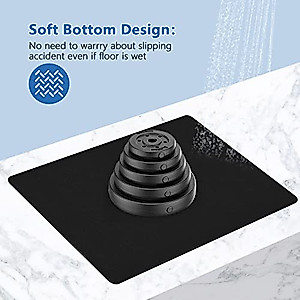 HBGOTL Urinal Mats for Men Bathroom (12 Pieces) | Urinal Pads | Urinal Floor Mats Under Urinal | Anti-Slip | Super Absorbent | Long Lasting | Black | Rectangular Shape