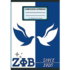 Zeta Phi Beta composition notebook: ΖΦΒ. Zeta Phi Beta 1920 . Gift Idea for Zeta Phi Beta Women Sorority. Zeta Phi Beta Sorority Gift. Composition ... Zeta Phi Beta Sorority writing notebook