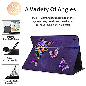 Case Fits Kindle Fire 7 Tablet (9th /7th /5th Gen, 2019 2017 2015),Premium PU Leather Multiple Viewing Angles Folding Stand Shell Cover with Auto Wake/Sleep