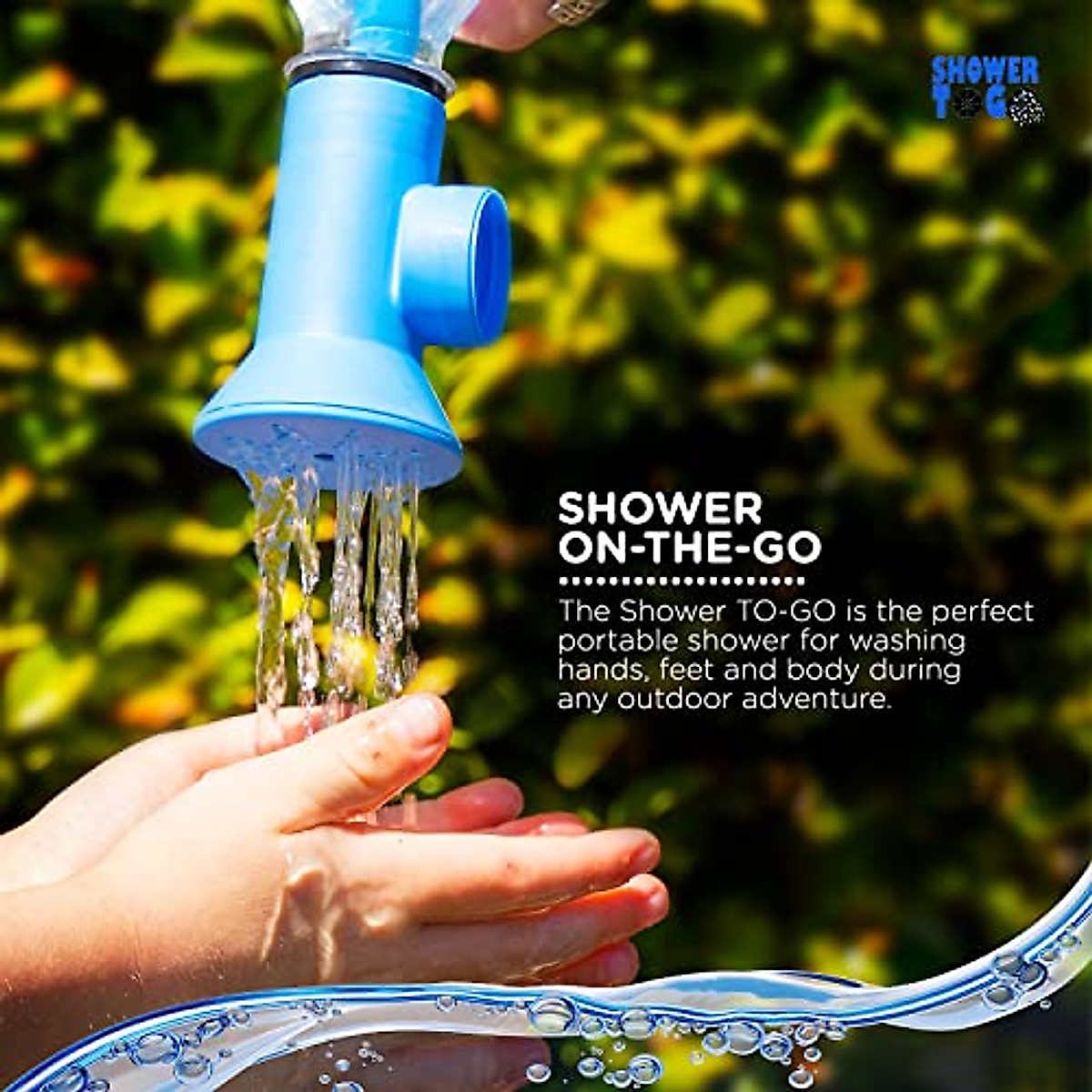 Shower to Go: Portable Camping Shower, Best Outdoor Emergency Body Cleaning Device, Multifunctional Water Sprinkler for Gardening, Pet Cleaning, Hiking, Water Bottle Shower, Very Simple Shower