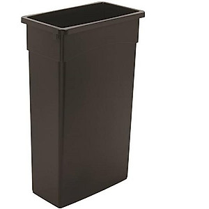 Continental Commercial 8322BK Rectangle Refuse Trash Receptacle Without Handles, 23 gal 30 in L
